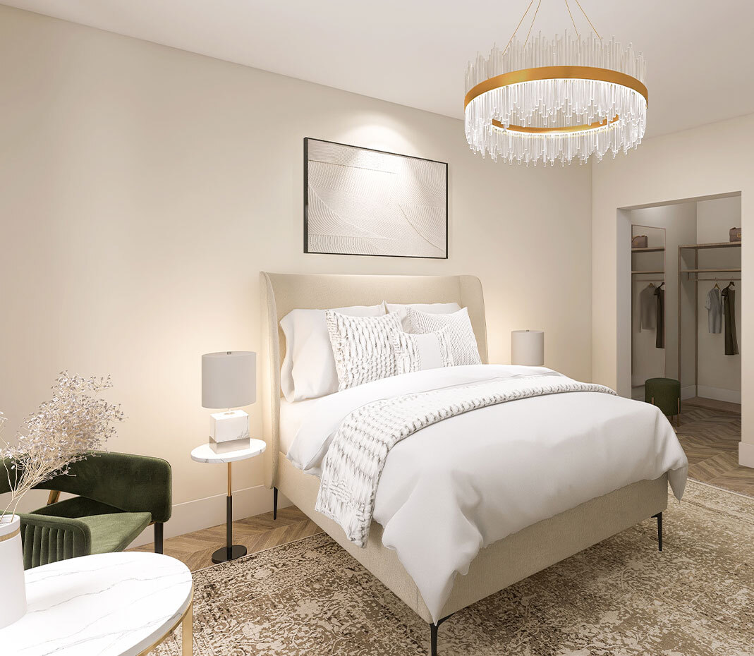 Olive Guest Bedroom - BK Interior Designs