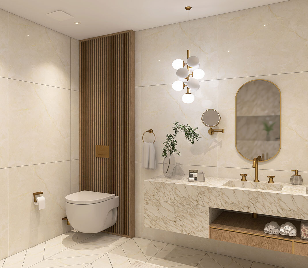 Olive Primary Bath Concept - BK Interior Designs